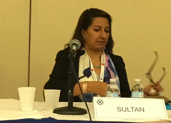 Neelim Sultan speaking at conference on gender equality in the legal ...